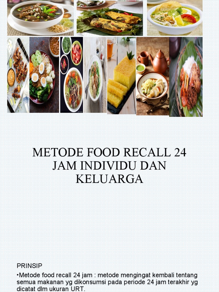 FOOD RECALL 24 JAM KELUARGA | PDF