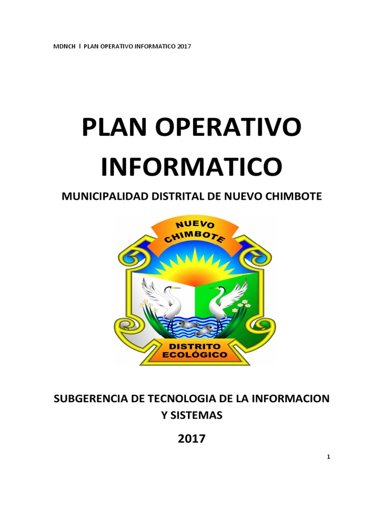 Plan Operativo Informatico 2020 | PDF | Usuario (informática ...