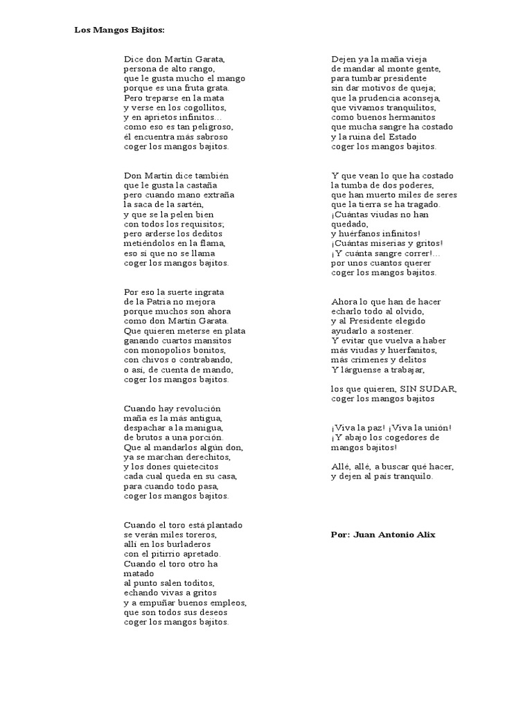 Los Mangos Bajitos | PDF