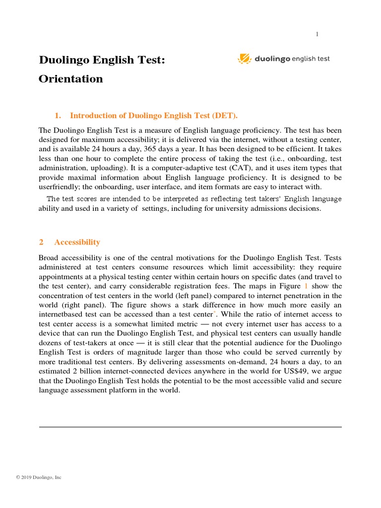 Duolingo English Test Orientation. | PDF | Vocabulary | Speech