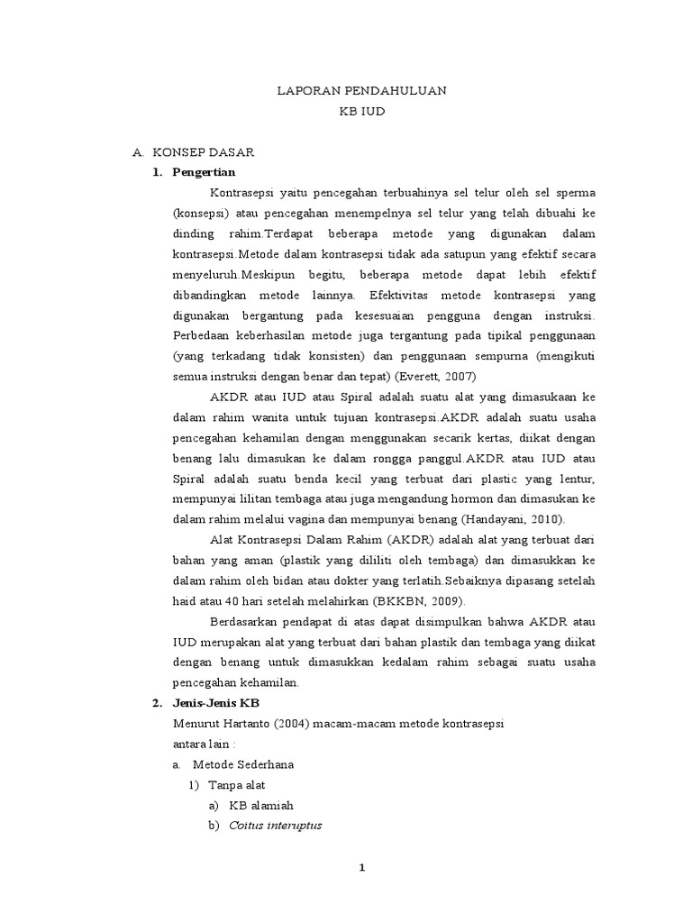 Panduan Lengkap KB IUD dan Efektivitasnya | PDF | Sains & Matematika