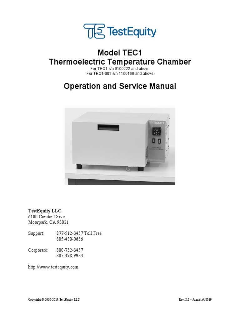 TEC1operation Manual PDF | PDF | Relative Humidity | Humidity