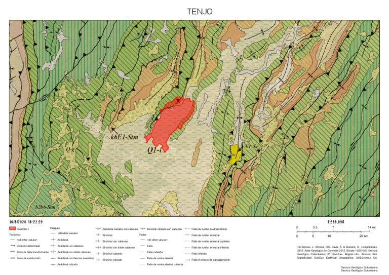 Mapa Geologico Tenjo | PDF