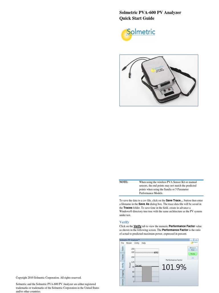 PVA-600 Quick Start Guide 4-Dec-2010 | PDF | Electrical Connector ...