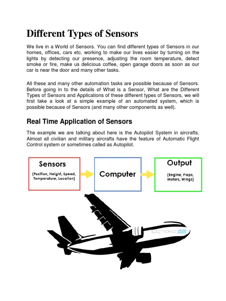 Different Types of Sensors | PDF | Sensor | Infrared