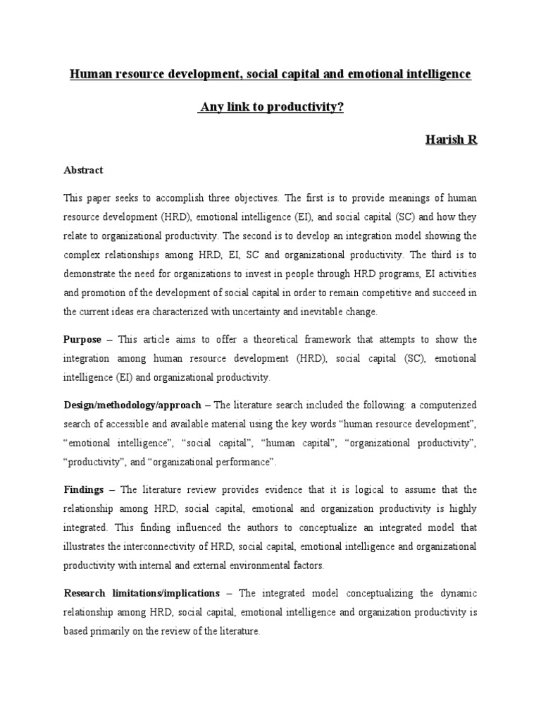 Human Resource Development | PDF