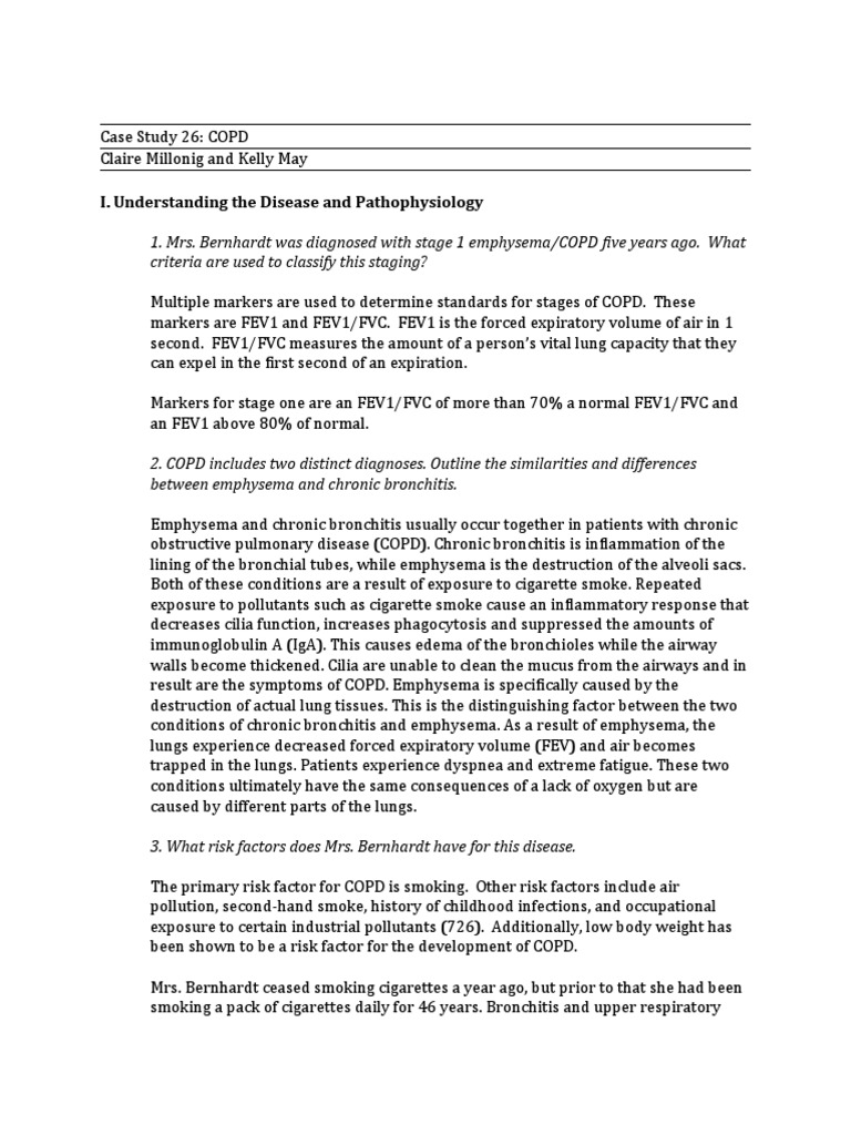 I. Understanding The Disease and Pathophysiology | PDF | Chronic ...