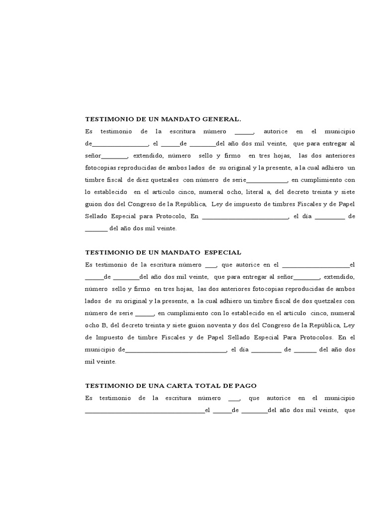 Modelo Testimonios | PDF