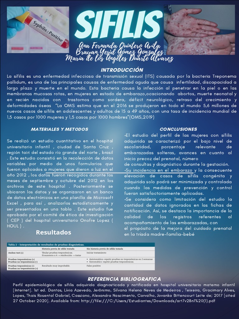 SIFILIS | PDF | Infección transmitida sexualmente | El embarazo