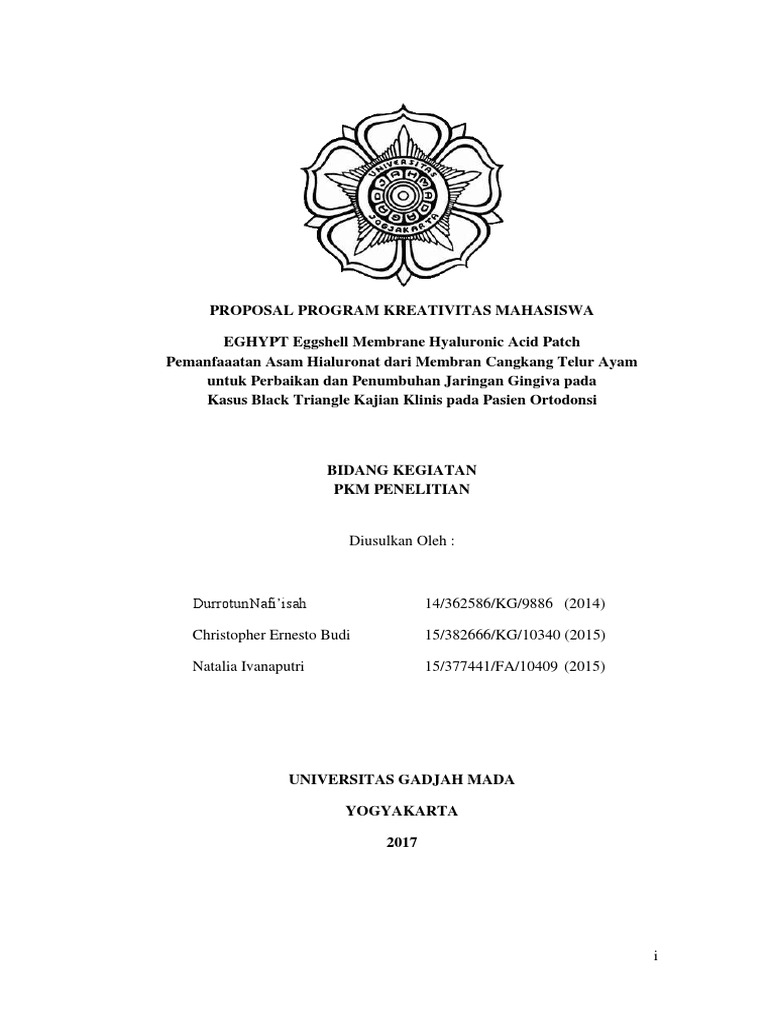 Patch Asam Hialuronat dari Membran Telur | PDF | Sains & Matematika