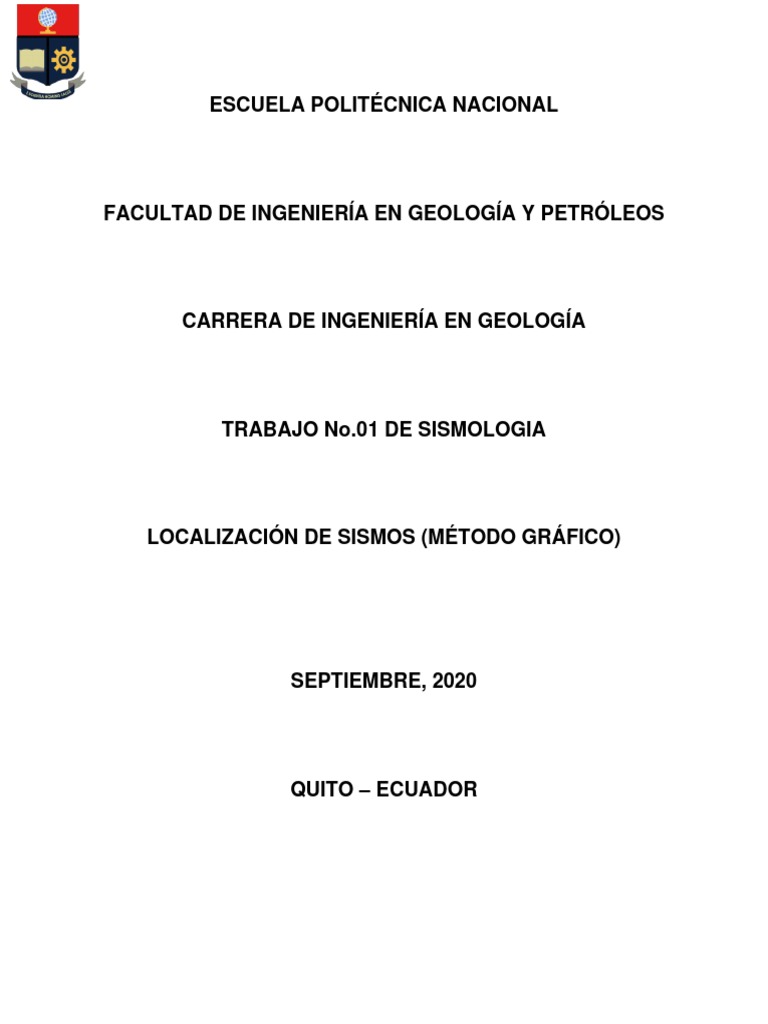 Localización de sismos con método gráfico | PDF | Temblores | Geofísica