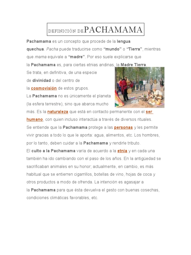 Definición de Pachamama | PDF