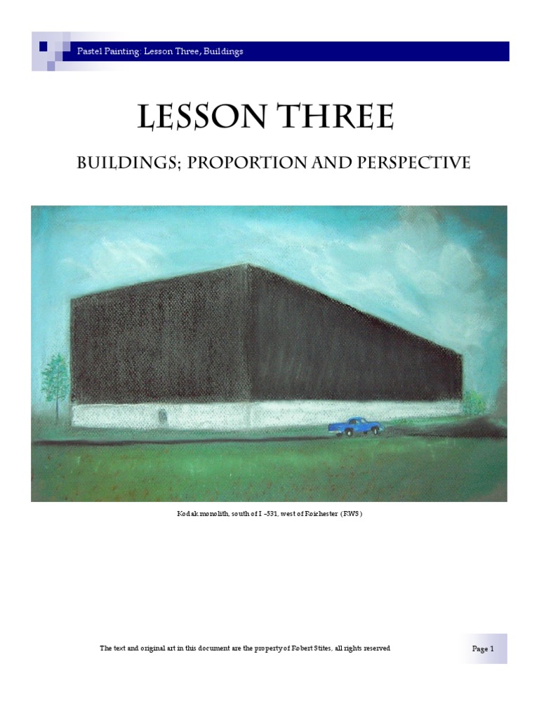 Pastel Painting: Lesson Three, Buildings: Kodak Monolith, South of I ...