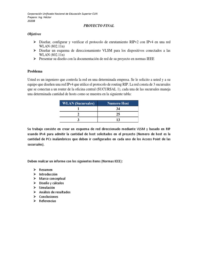 Proyecto Final Redes Inalambricas | PDF