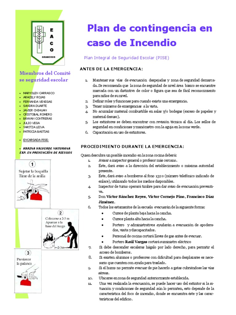 Afiche Plan de Contingencia Incendio 1 PDF | PDF | Violencia | Incendios