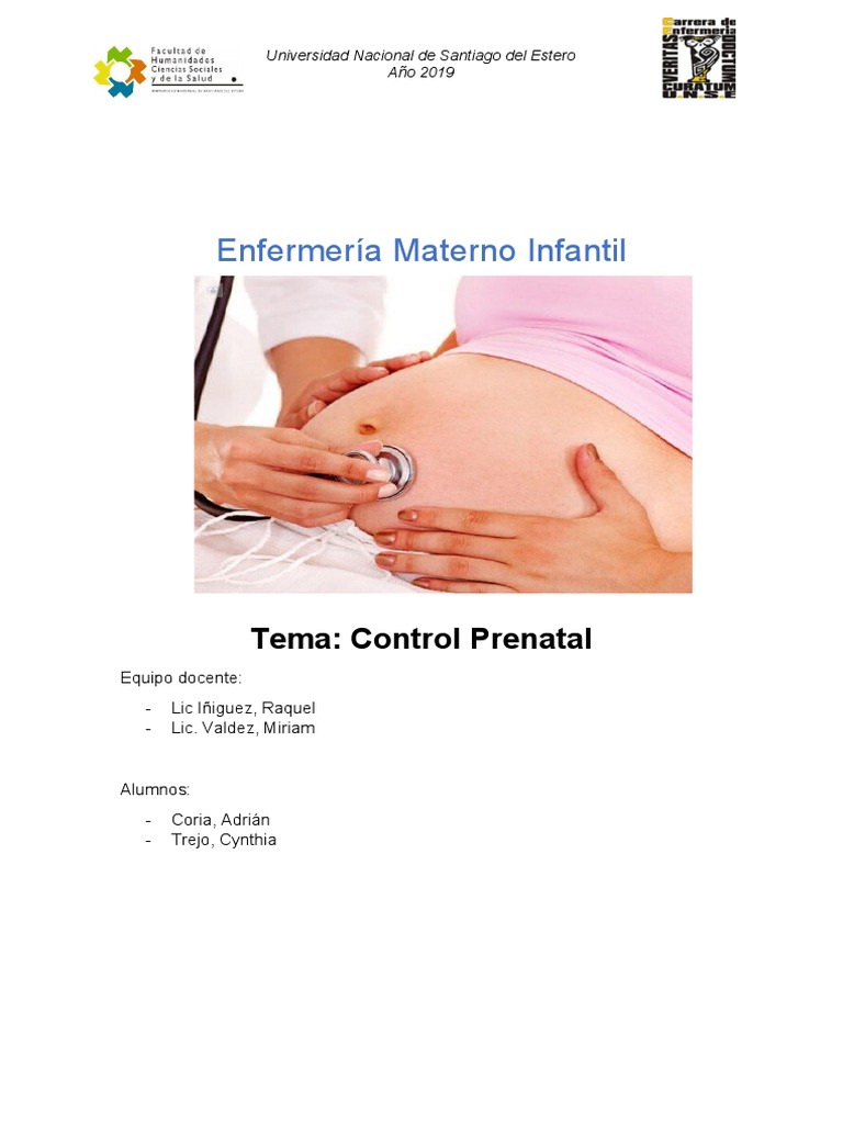 Tema Control Prenatal | Descargar gratis PDF | La salud de la mujer | El embarazo