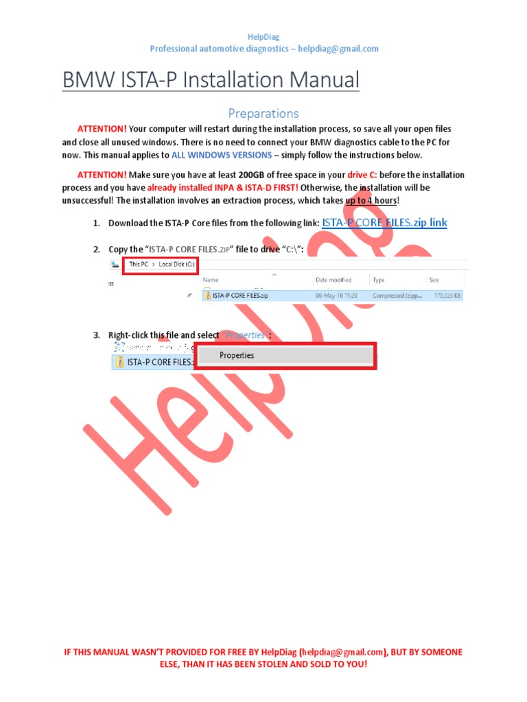 BMW ISTA-P Installation Guide | PDF | Computer File | System Software