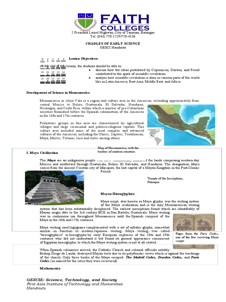 Gescie Handouts 2 - Cradles of Early Science | PDF | Ancient Near East ...