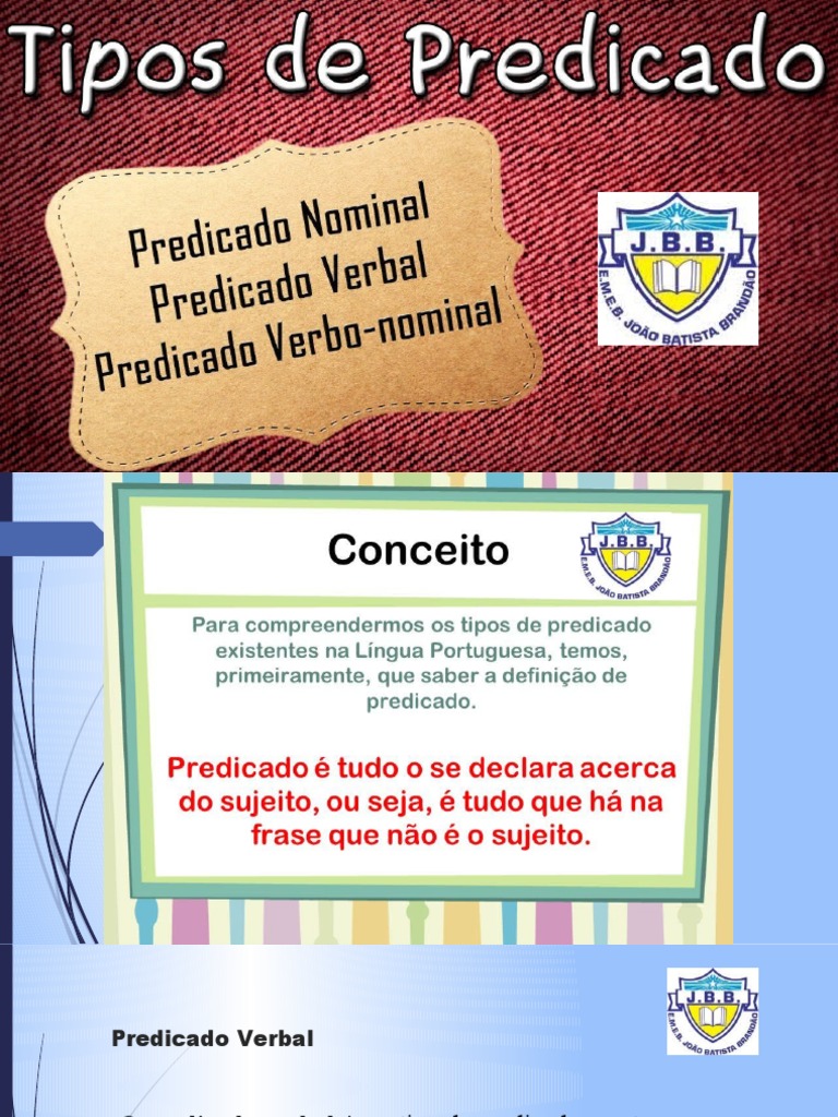 Predicado | PDF | Assunto (gramática) | Predicado (gramática)