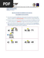 Prueba Multiplicacion y Division 4 Basico | PDF | División (Matemáticas ...