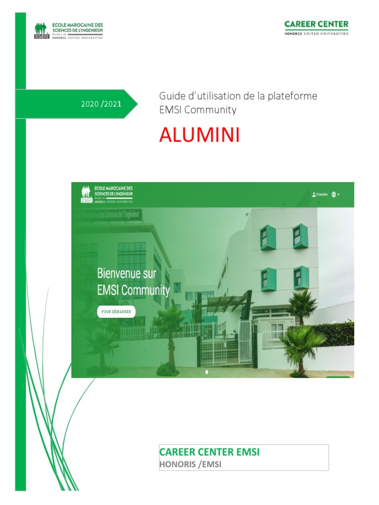 Guide d'utilisation de la plateforme EMSI | PDF | Réseautage social ...
