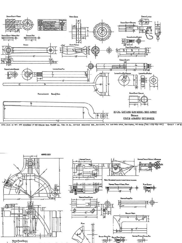 1900 Gatling Blueprints