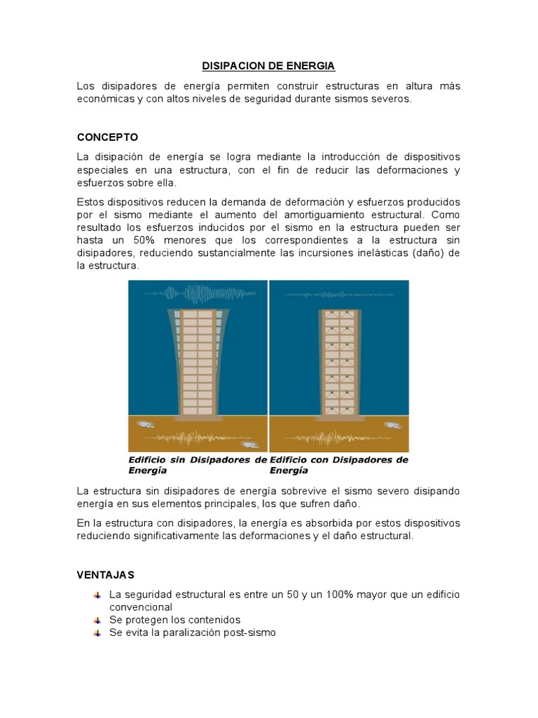 Disipacion de Energia | PDF | Temblores | Fricción