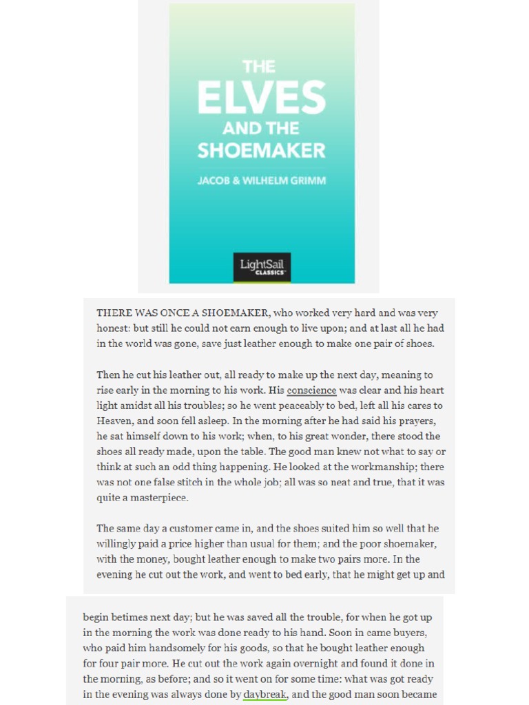 The Elves and The Shoemaker | PDF