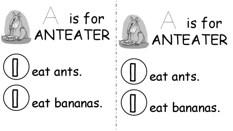 A Is For Anteater - Story Page | PDF