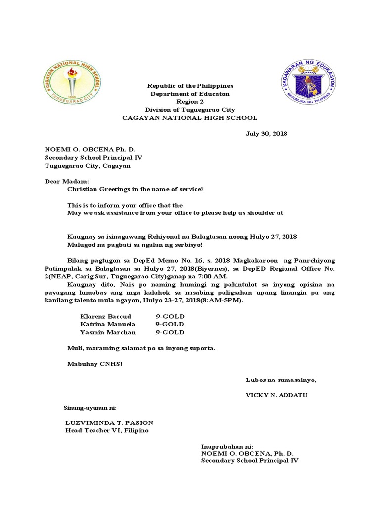 Balagtasan Letter | PDF