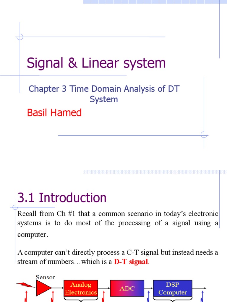 Signal & Linear System: Basil Hamed | PDF | Discrete Time And Continuous Time | Applied Mathematics