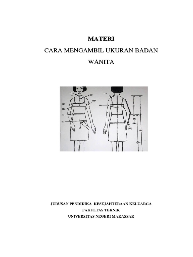 Cara Mengambil Ukuran Badan Wanita PDF | PDF