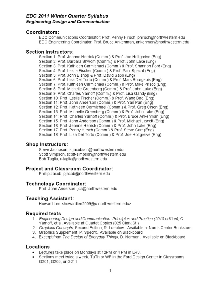 EDC Syllabus | PDF | Lecture | Design