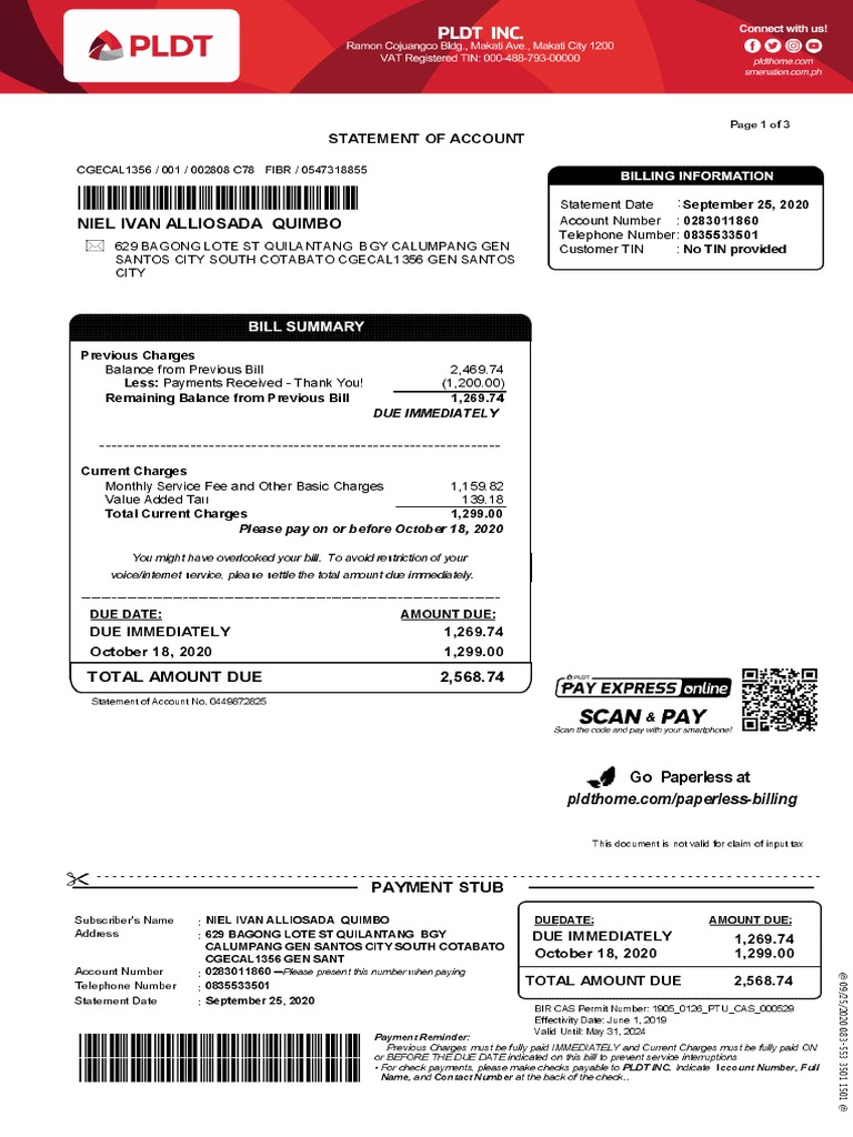 View Soa | PDF | Cheque | Value Added Tax