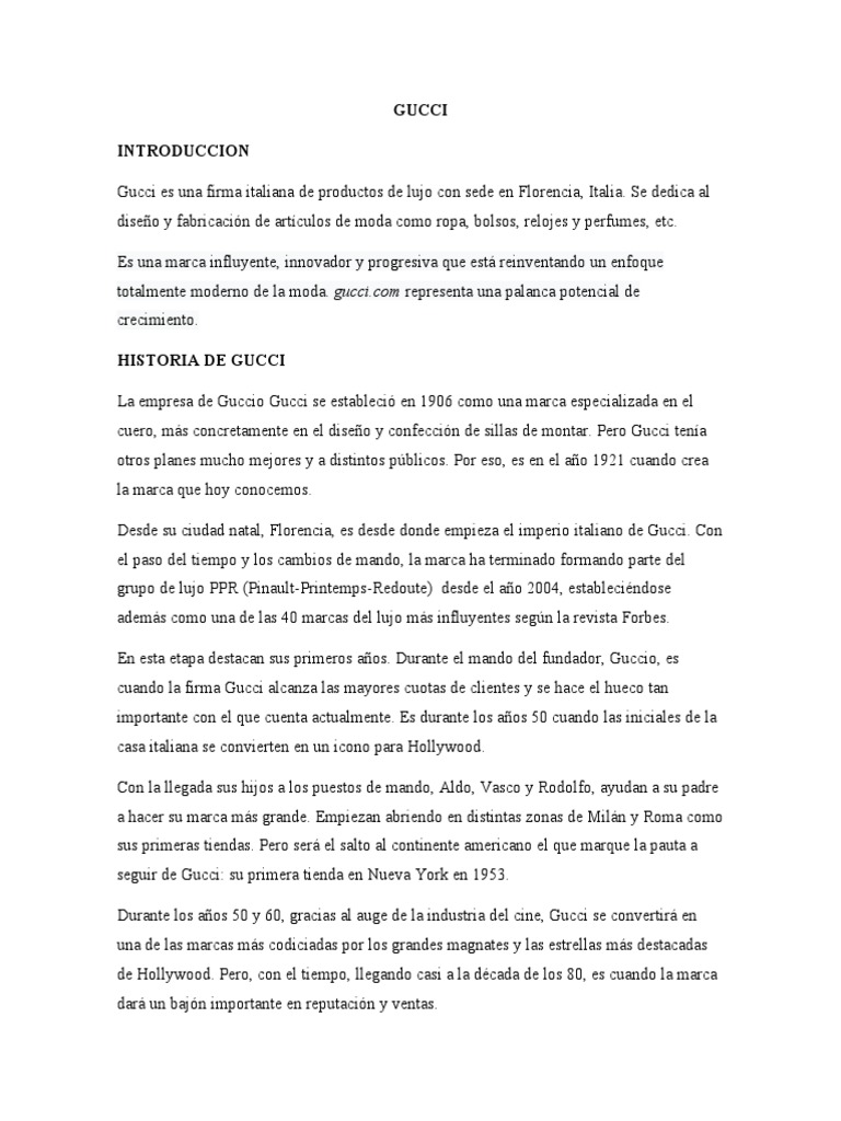 GUCCI | PDF | Moda | Marca