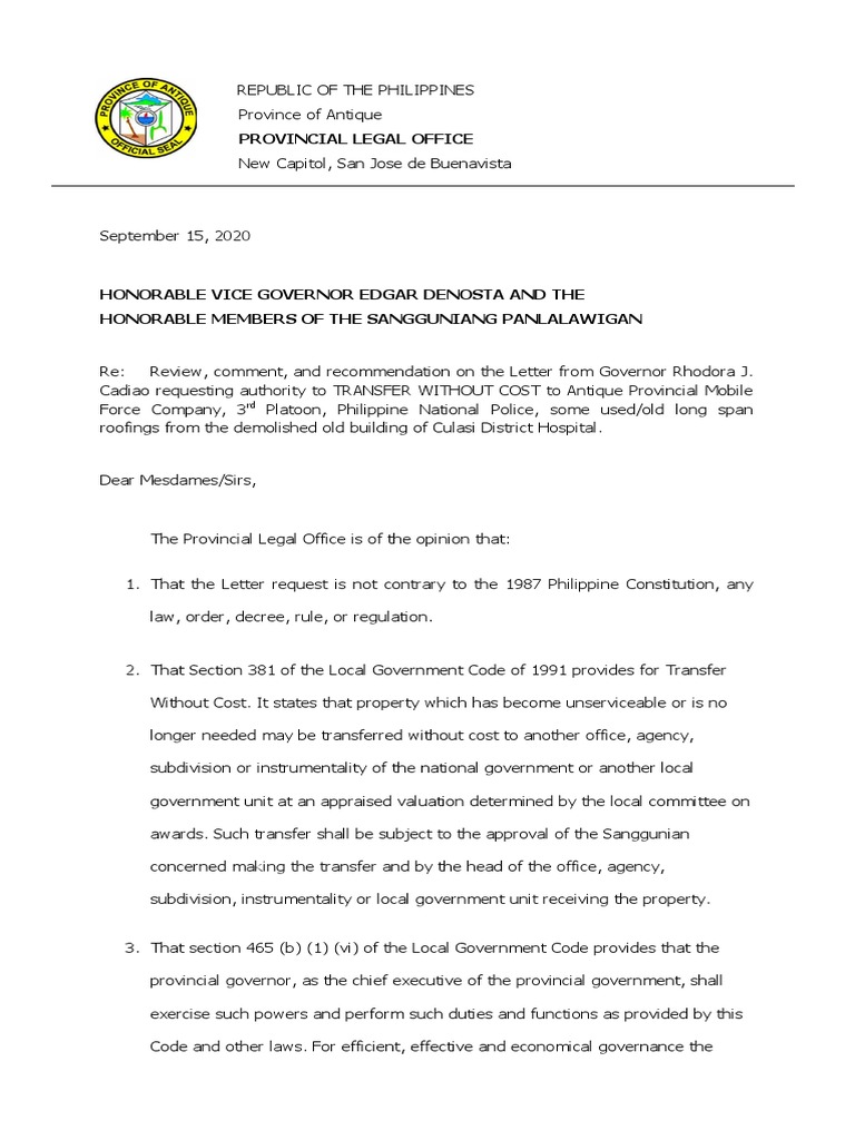 Letter Request of Gov | PDF | Governor | Public Sphere