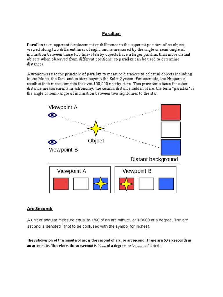 Parallax and Cosmic Distance Measurement | PDF