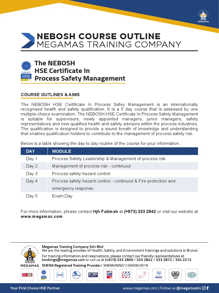 NEBOSH HSE Certificate in Process Safety Management PDF | PDF
