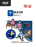 Math 7 Module | PDF | Set (Mathematics) | Teaching Mathematics
