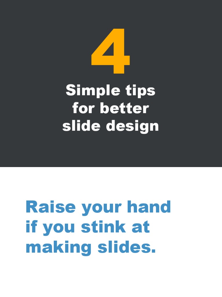 Slide Design Tips for Beginners | PDF | Games & Activities | Social Science