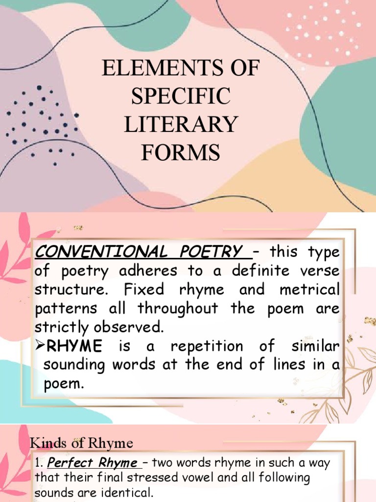 Literary Forms | PDF | Poetry | Metre (Poetry)