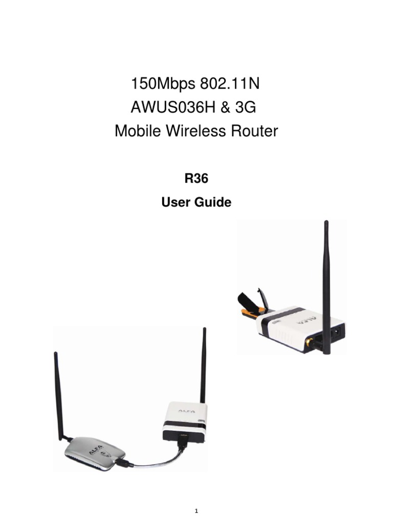 ALFA NETWORK R36 User Manual | PDF | Wireless Lan | Virtual Private Network