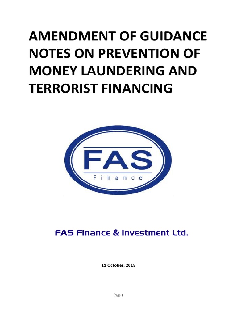 Money Laundering Guidance Marked1 | Download Free PDF | Financial ...