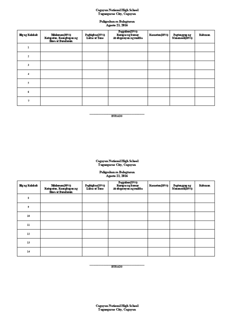 Pamantayan Balagtasan | PDF