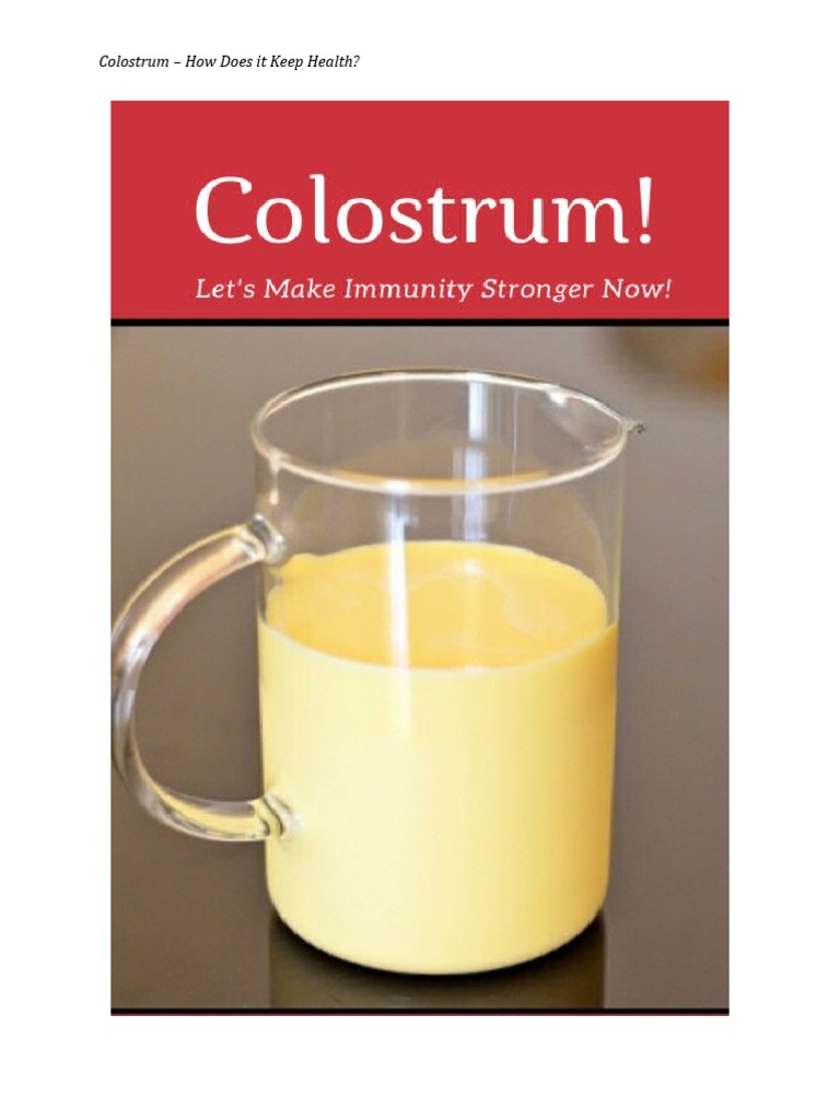 Colostrum - How Does It Keep Health? | PDF | Milk | Immune System
