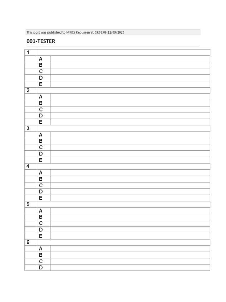 Template Soal PTS | PDF | Teaching Methods & Materials