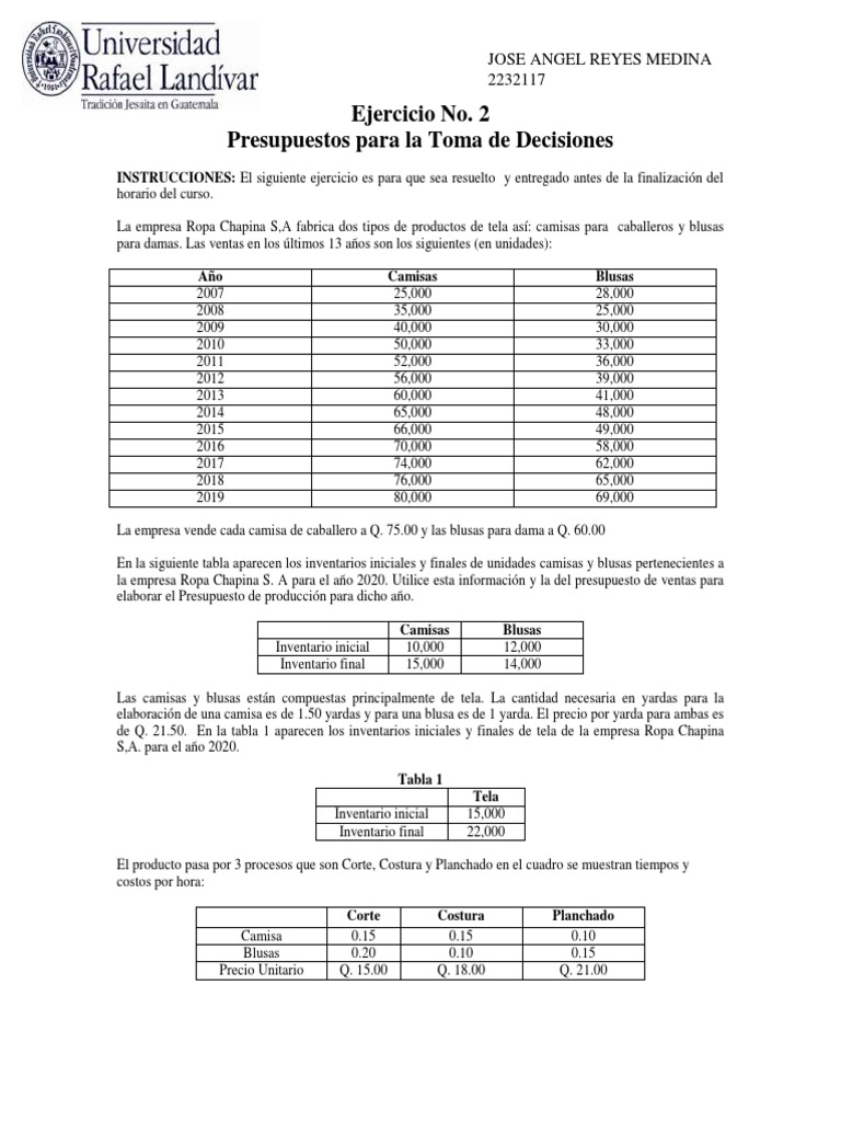 Ejercicio N2 Resuelto | PDF | Presupuesto | Microeconomía