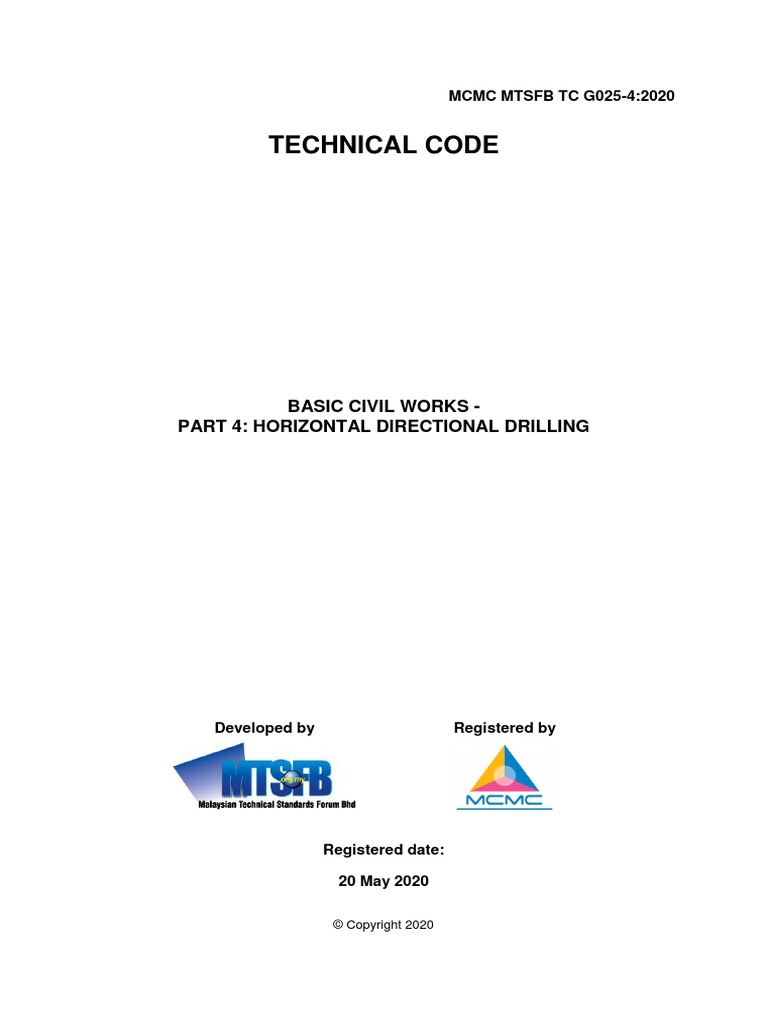 MCMC Civil Works - Part 4 - Horizontal Directional Drilling | PDF ...
