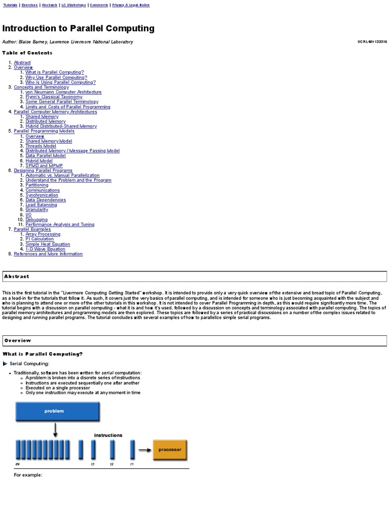 Introduction To Parallel Computing | PDF | Parallel Computing | Message Passing Interface