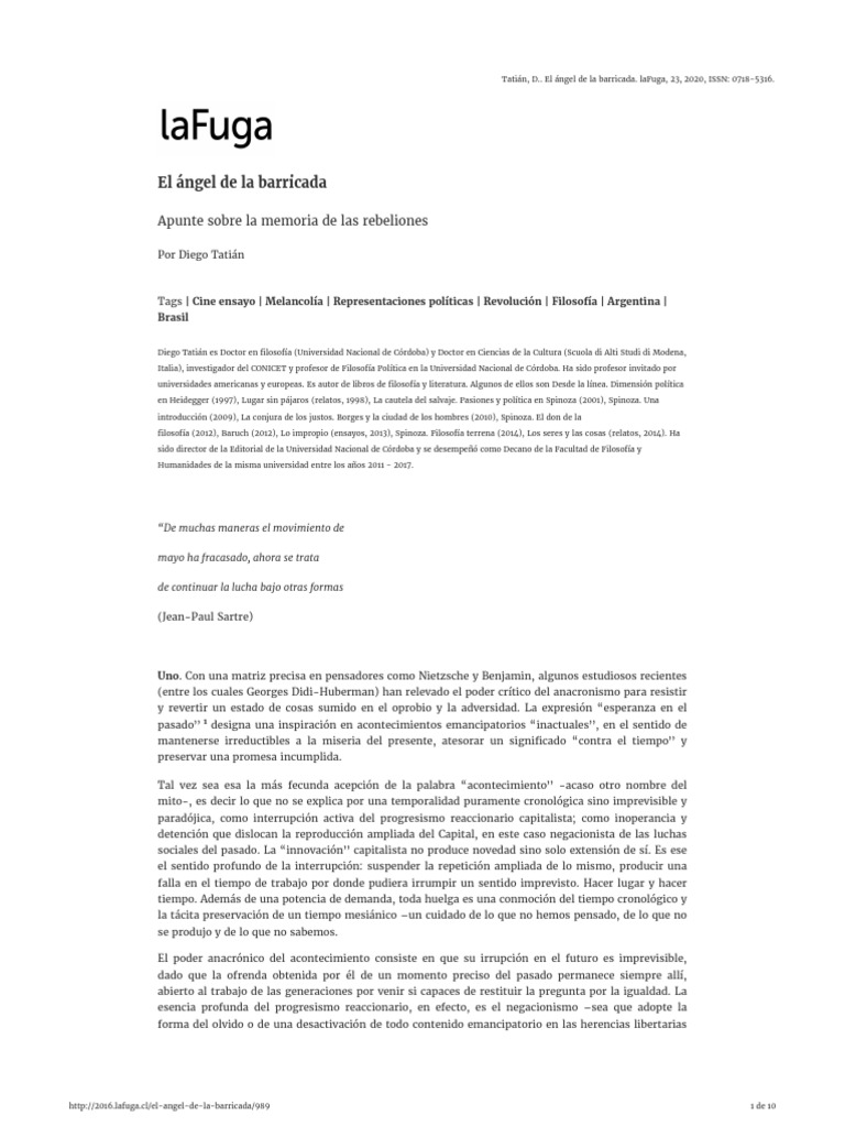 El Angel de La Barricada | PDF | Felicidad | Rebeliones